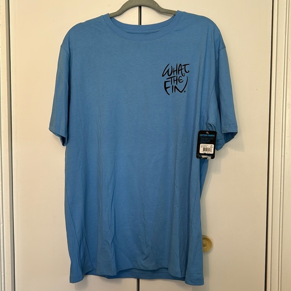 What the Fin | Shirts | Mens Large Blue What The Fin Tshirt | Poshmark